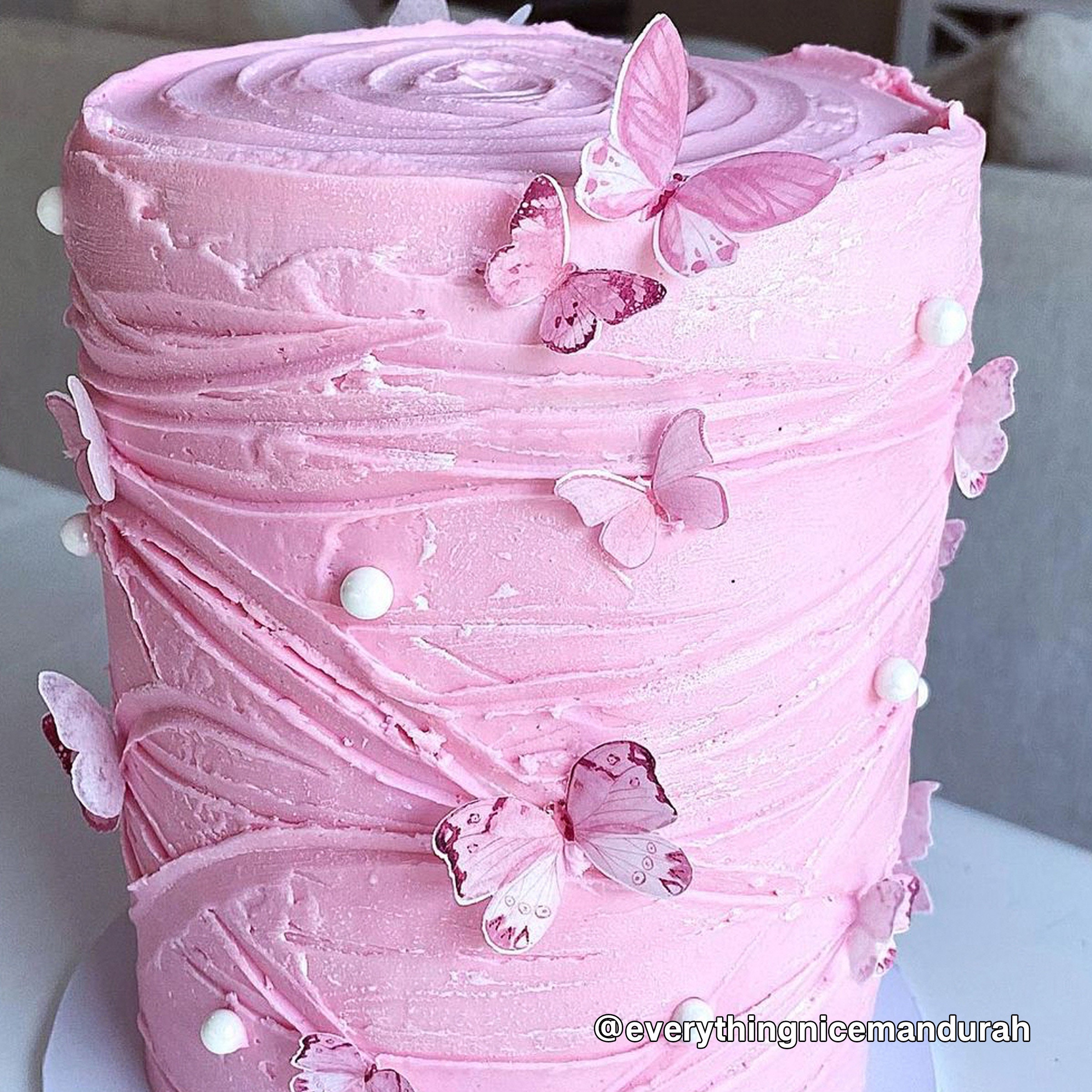Dark Pink Pre-cut Edible Wafer Paper Butterflies - Etsy UK