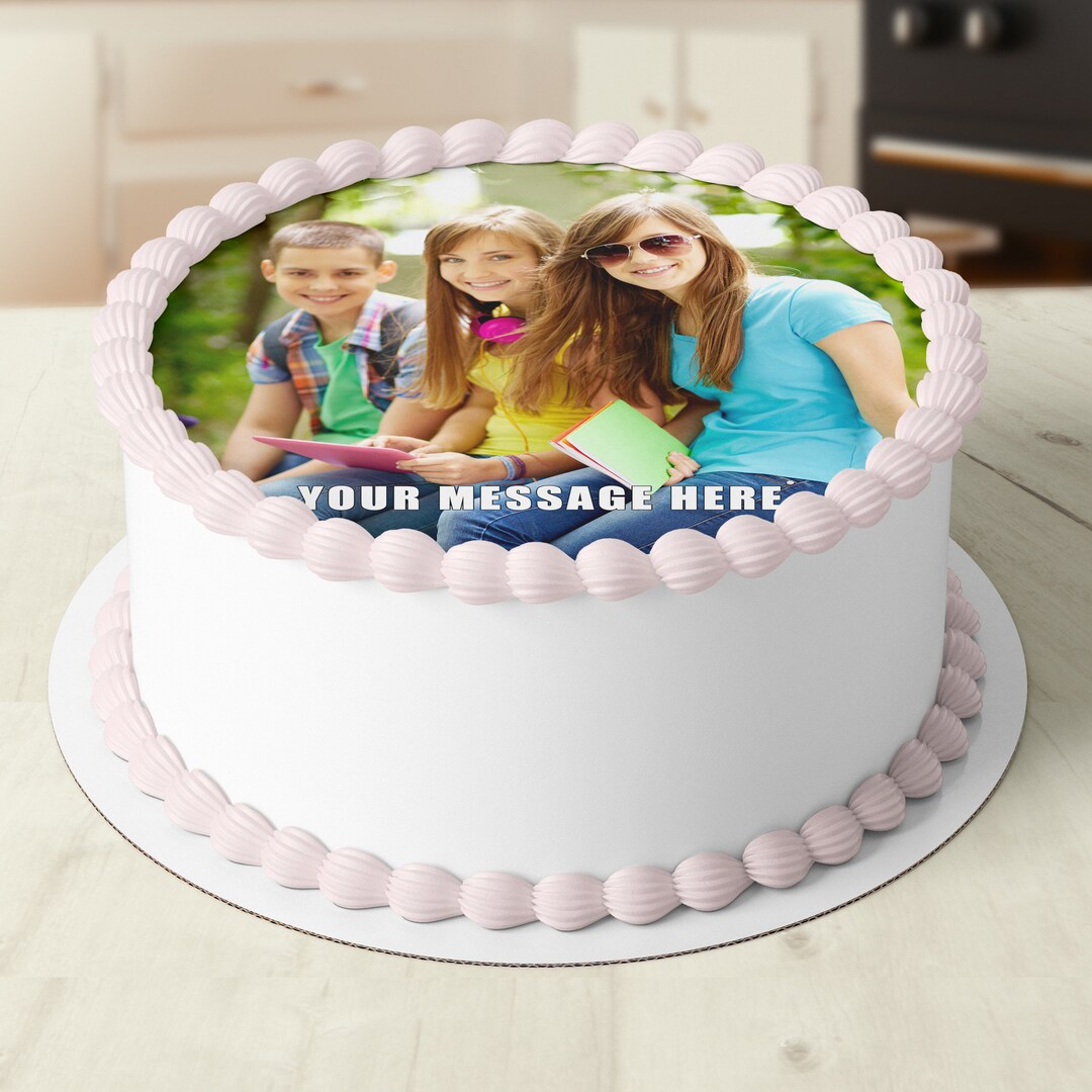 Custom Photo Logo Pre-cut Edible Icing Cake Topper - Etsy
