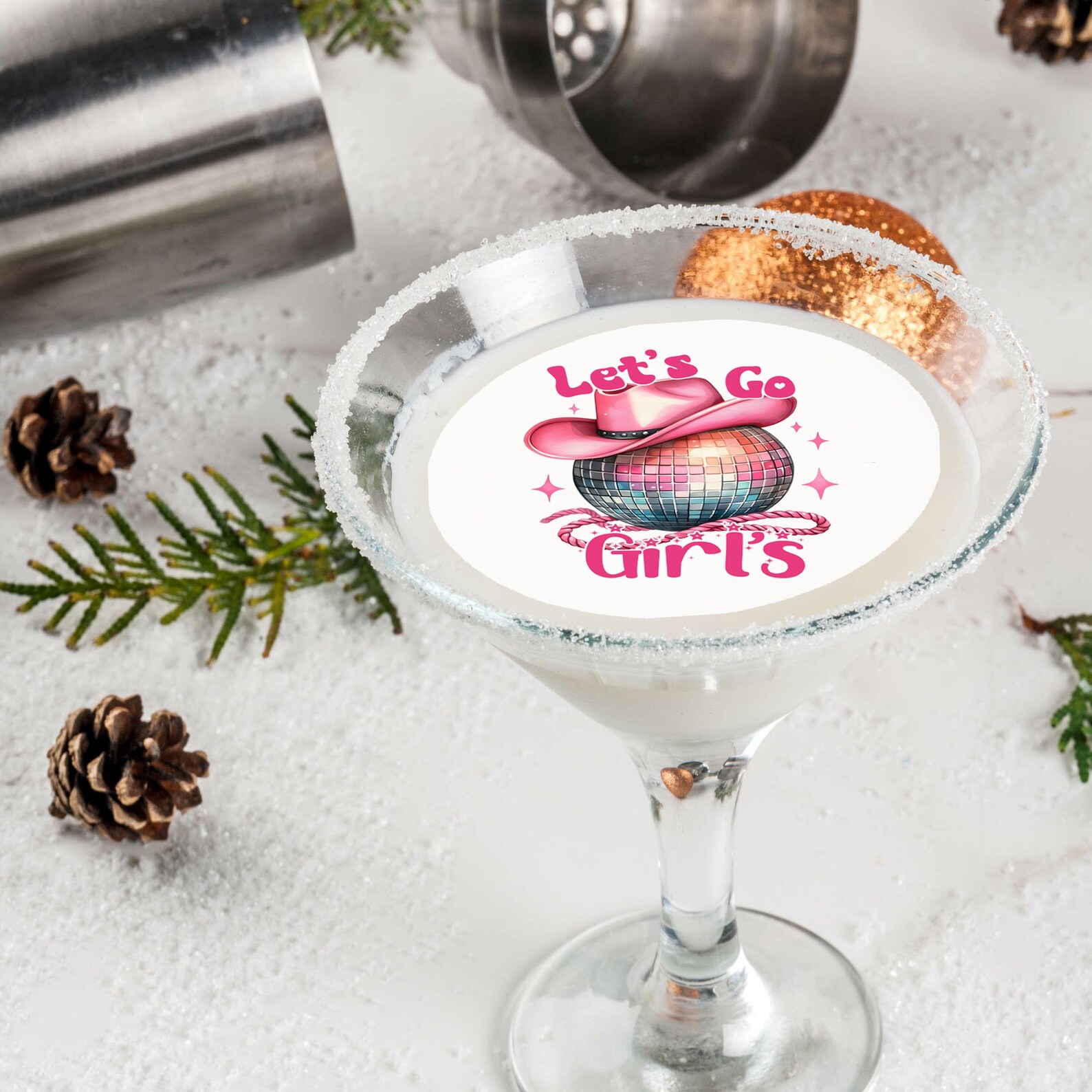 Let's Go Girls Bachelorette Hens Bridal Party Edible Cocktail Drink ...