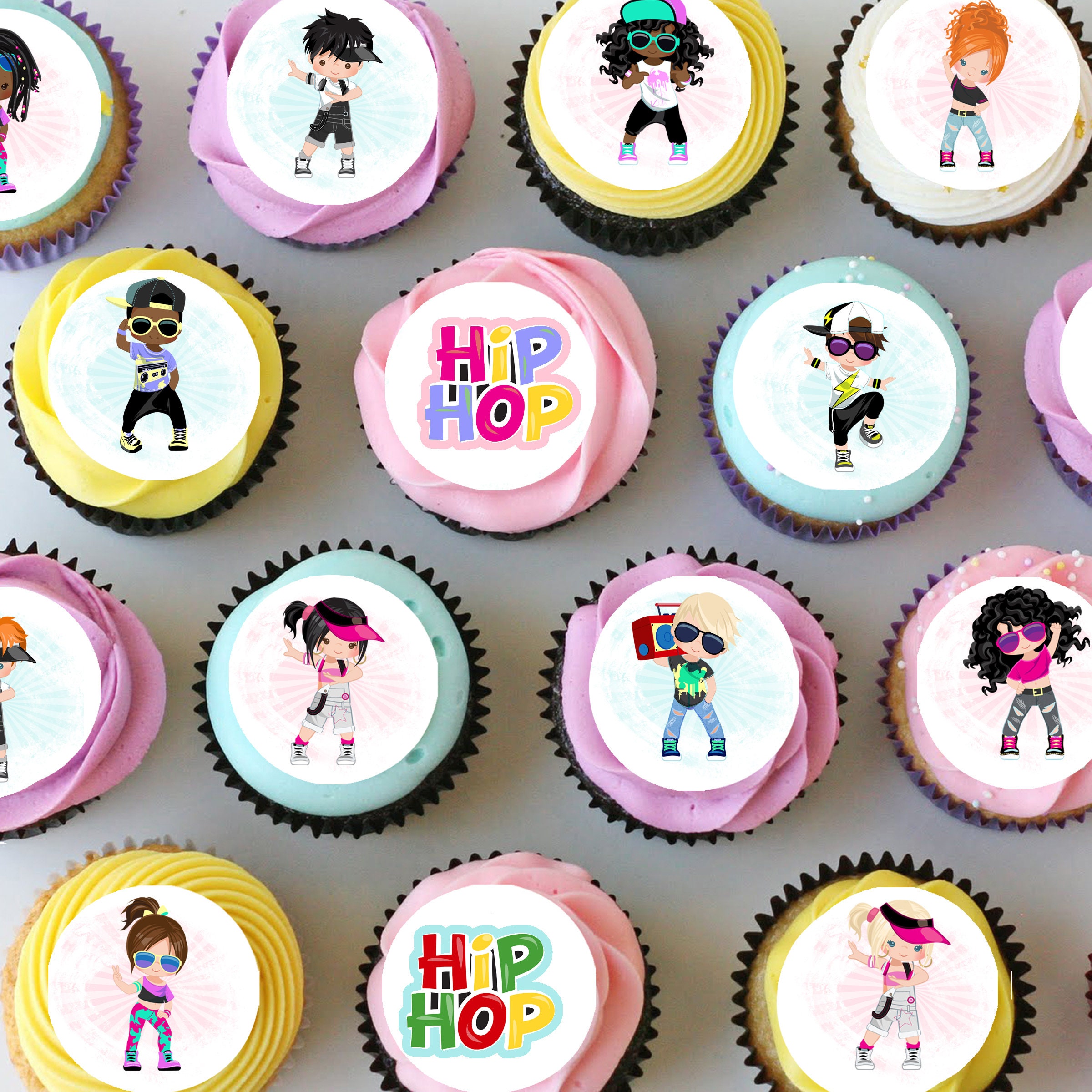 Hip Hop Dance Pre-cut Mini Edible Icing Cupcake or Cookie - Etsy