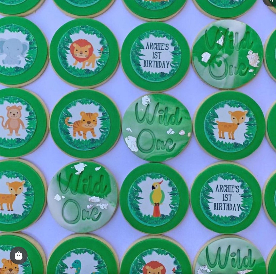 Jungle Safari Animals Pre-cut Edible Icing Image Cupcake or | Etsy