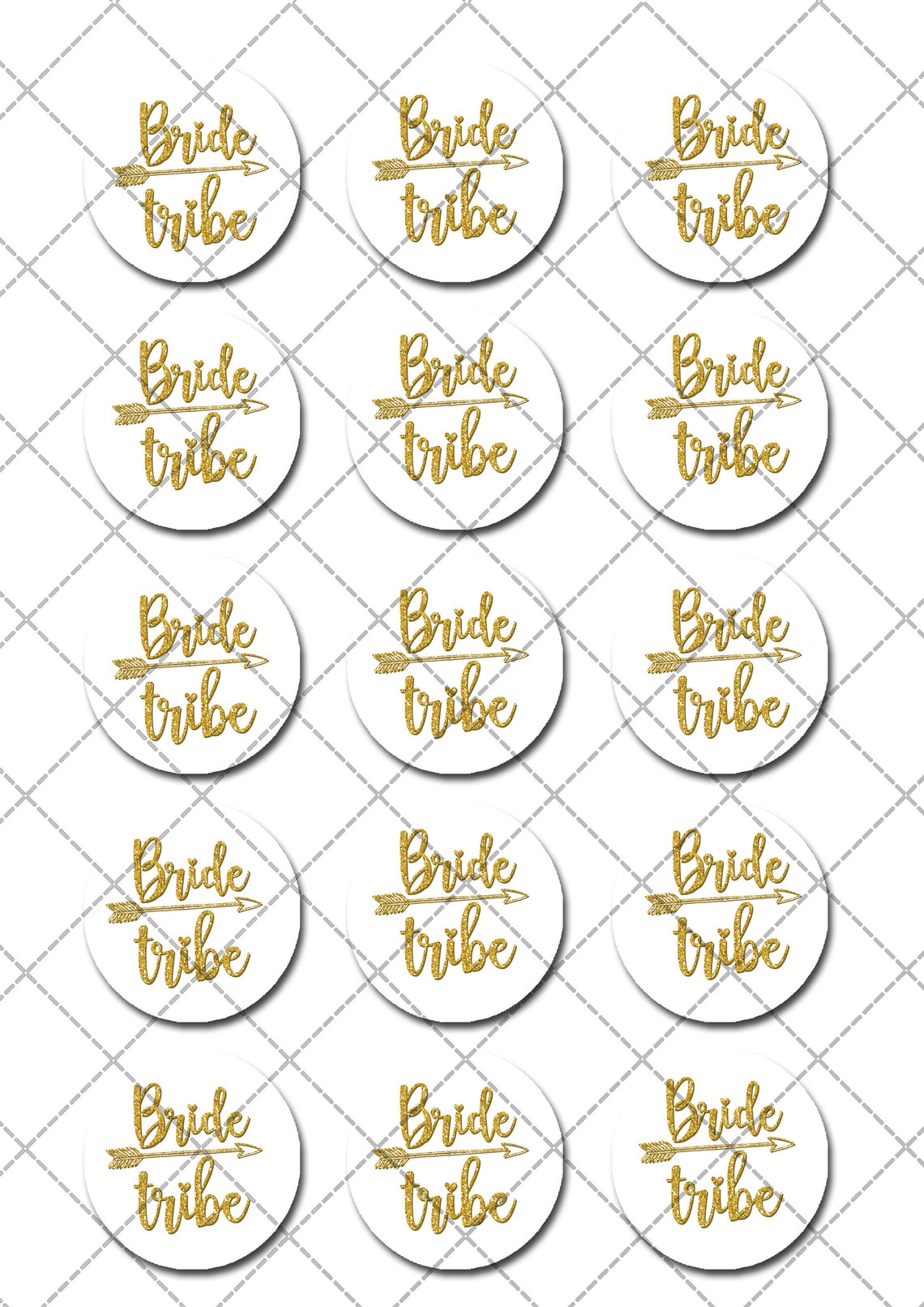 Bride Tribe Bridal Shower Pre-cut Edible Icing Cupcake or Cookie ...