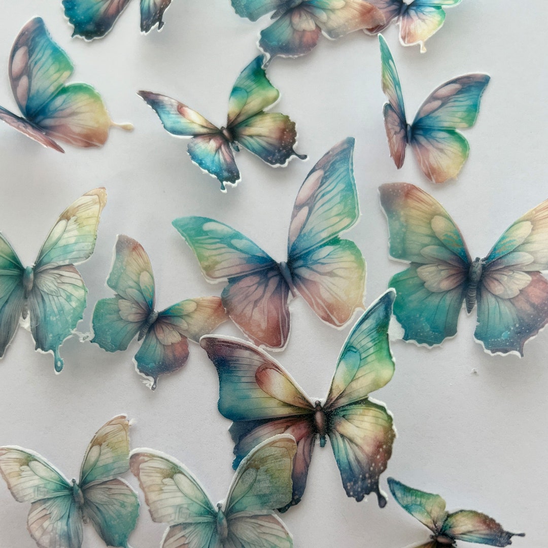 Multicoloured Rainbow Pre-cut Edible Wafer Butterflies - Etsy