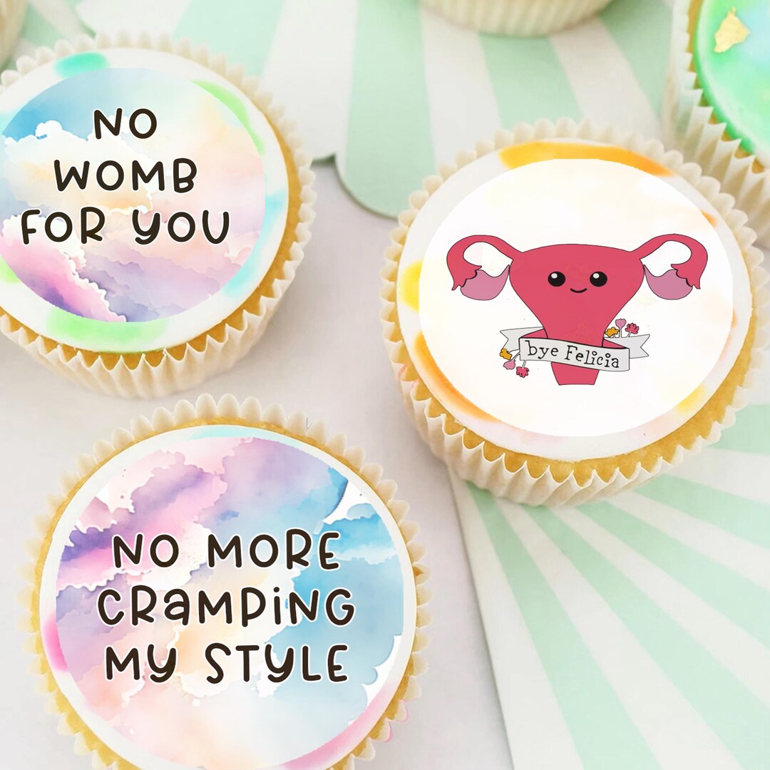 Hysterectomy Funny Ovary Pre-cut Edible Icing Cupcake or Cookie Toppers ...