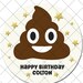 Poop Emoji Pre-cut Round Edible Icing Image Cake Topper - Etsy