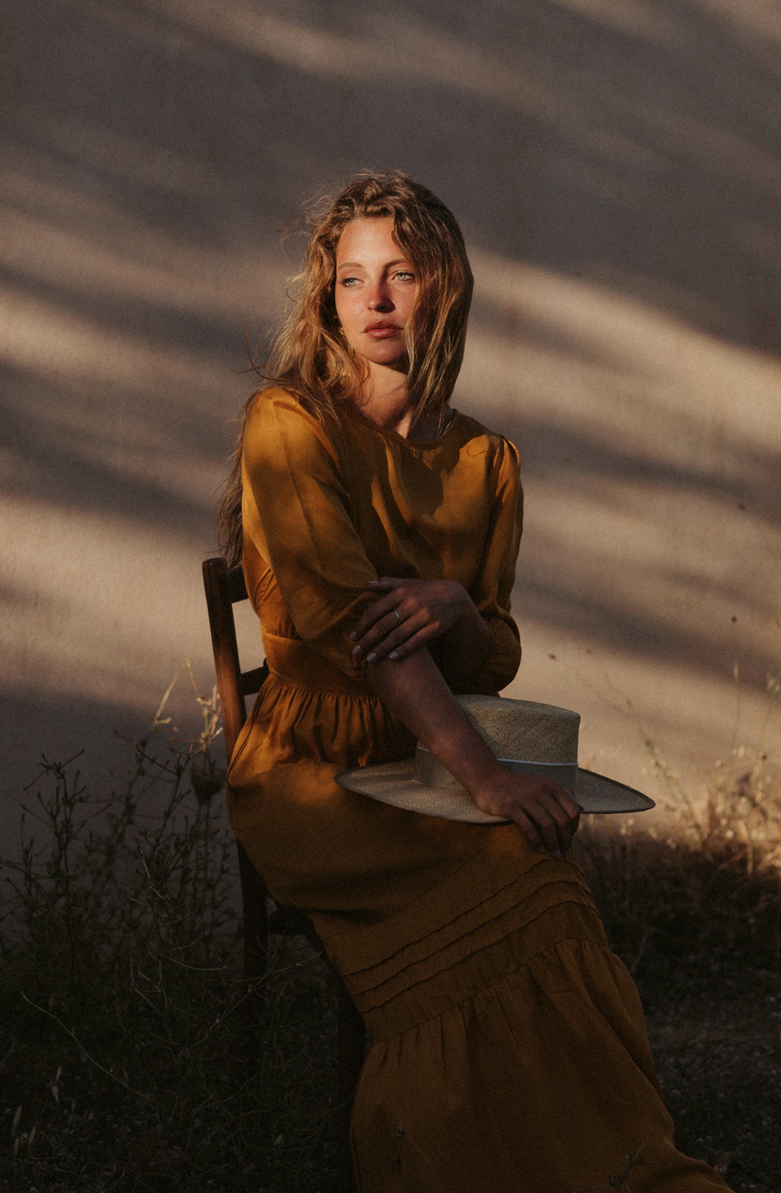 Ambre Dress in Ochre Yellow Open Back Bohemian Elegance - Etsy