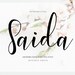 Saida Script Font: Modern Calligraphy Wedding Font (digital Download ...