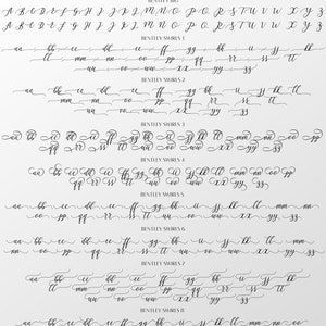 Bentley Calligraphy Font: Modern Script (digital Download) - Etsy