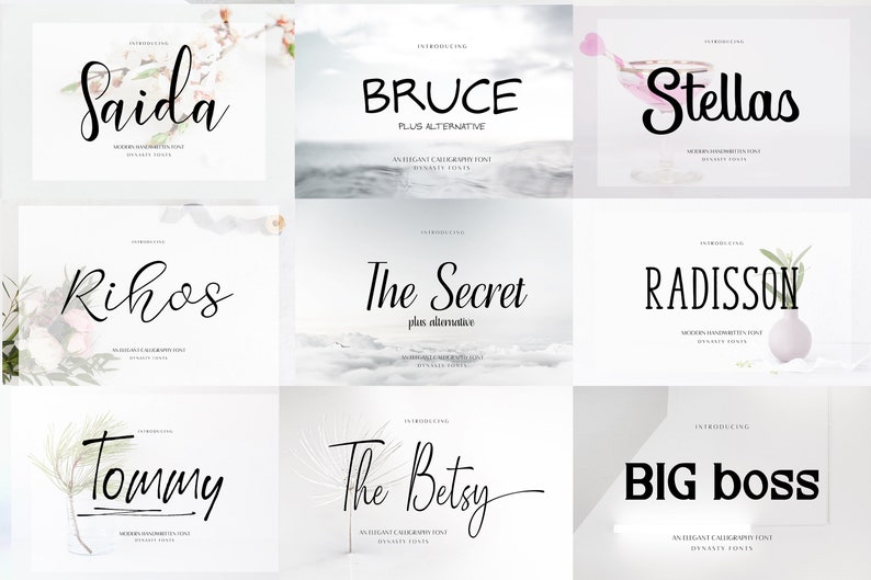 50 Modern Calligraphy Fonts Bundle: Handwritten Procreate Fonts (TTF ...