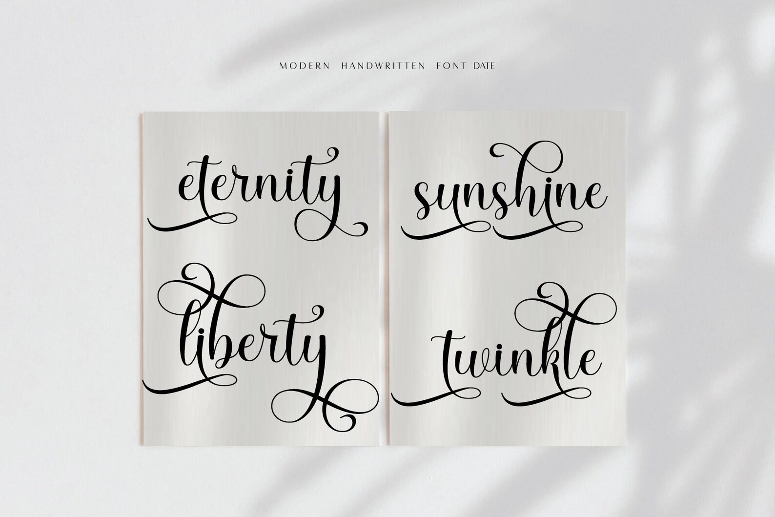 Date Calligraphy Font: Modern Heart Script (digital Download) - Etsy