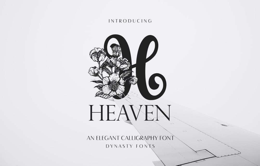 Floral Monogram Font: Cursive Flower Alphabet (instant Download) - Etsy