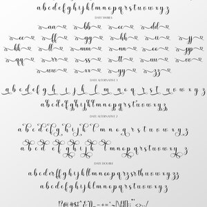 Date Calligraphy Font: Modern Heart Script (digital Download) - Etsy