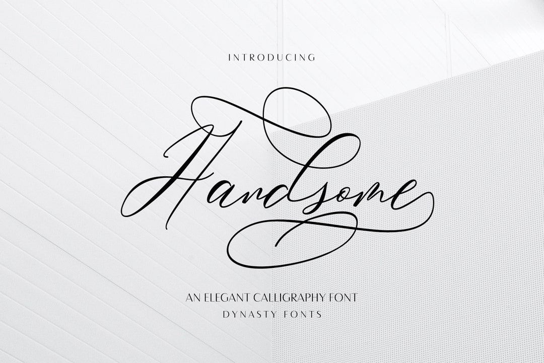 Handsome Calligraphy Font: Modern Script for Weddings (digital Download ...