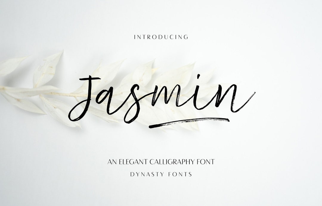 Jasmin Script Font: Modern Calligraphy Wedding Font (digital Download ...