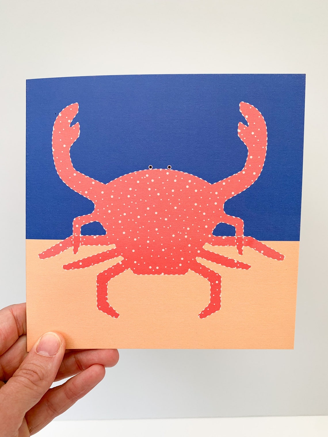 Sebastian the Crab. Crab Card. Friendly Crab. Cute Crab. Beach Card ...