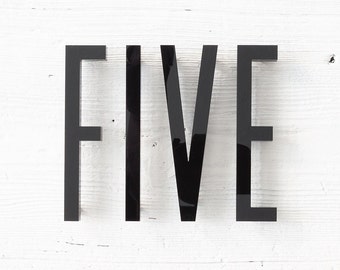 6 Inch House Numbers Modern Horizontal Vertical Minimalist Custom ...