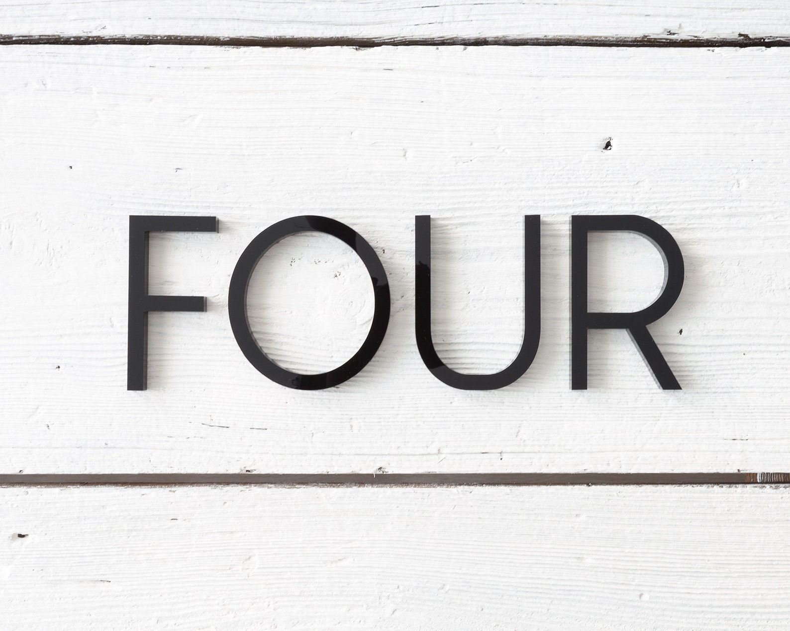 4 Inch Modern House Numbers - Custom Address Sign - Door Number - (A4 ...