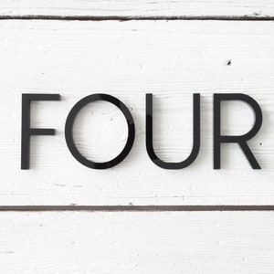4 Inch Modern House Numbers - Custom Address Sign - Door Number - (A4 ...