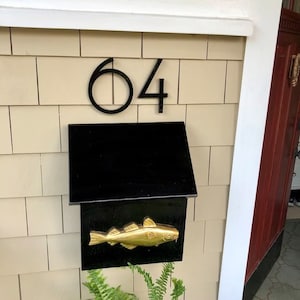 6 Inch House Numbers - Modern Horizontal Vertical Minimalist Custom ...