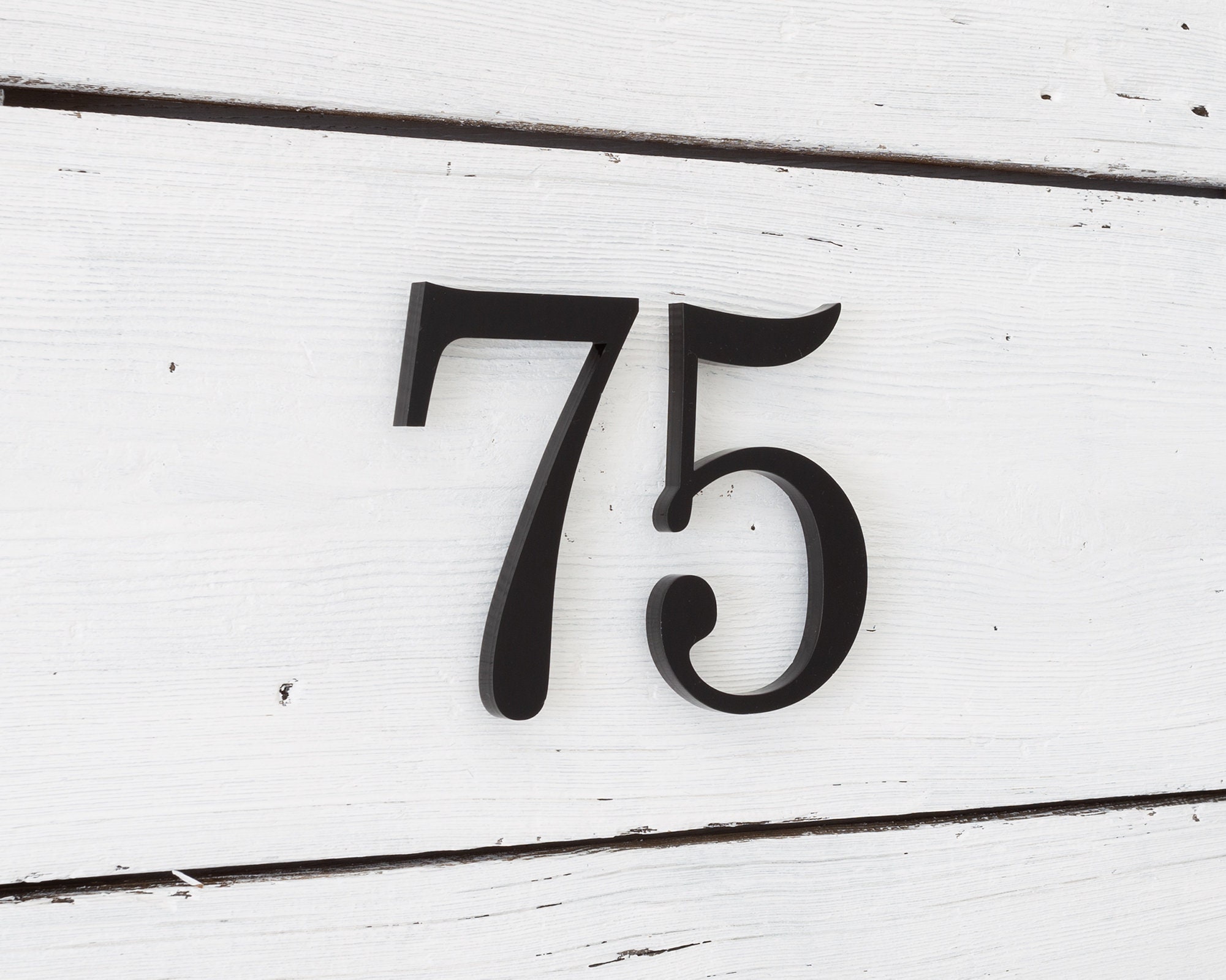 House Numbers 12 inch Modern Address Sign Black Address | Etsy
