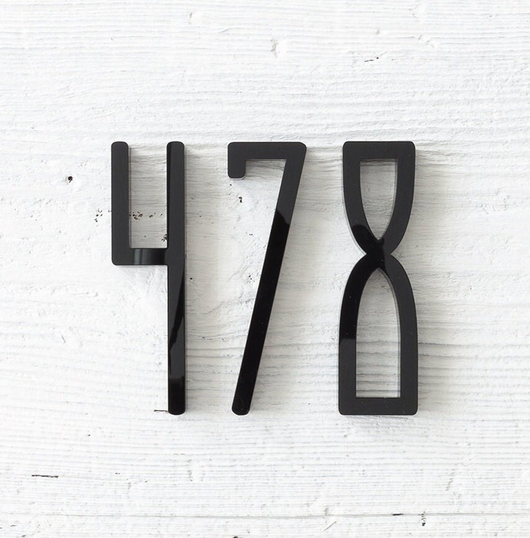 House Numbers Patara - Address Sign - 4 Inch - Etsy