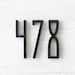 4 Inch Modern House Numbers - Custom Address Sign - Art Deco Mailbox ...