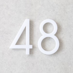 8 Inch Modern House Numbers Address Sign Black Door - Etsy