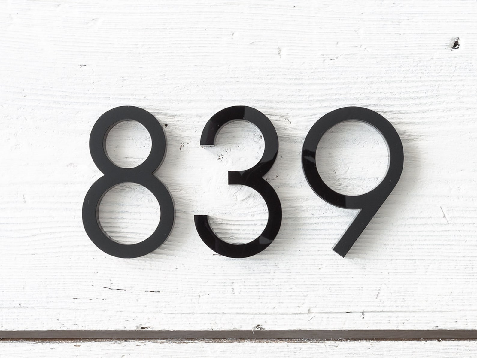 4 Inch Modern House Numbers - Custom Address Sign - Door Number - (A4 ...