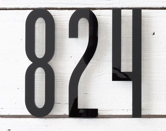 10 Inch Modern House Numbers Contemporary Custom Address Sign Black ...