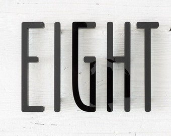 6 Inch House Numbers Modern Horizontal Vertical Minimalist Custom ...