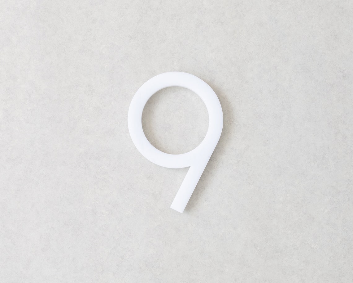 12 Inch Modern House Numbers Contemporary Minimalist Address - Etsy