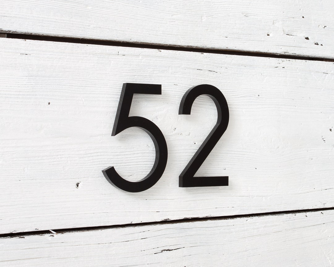 4 Inch Modern House Numbers Custom Address Sign Door - Etsy