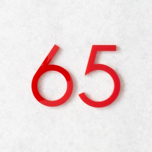 6 Inch Modern House Numbers - Architectural Building Farmhouse Door ...