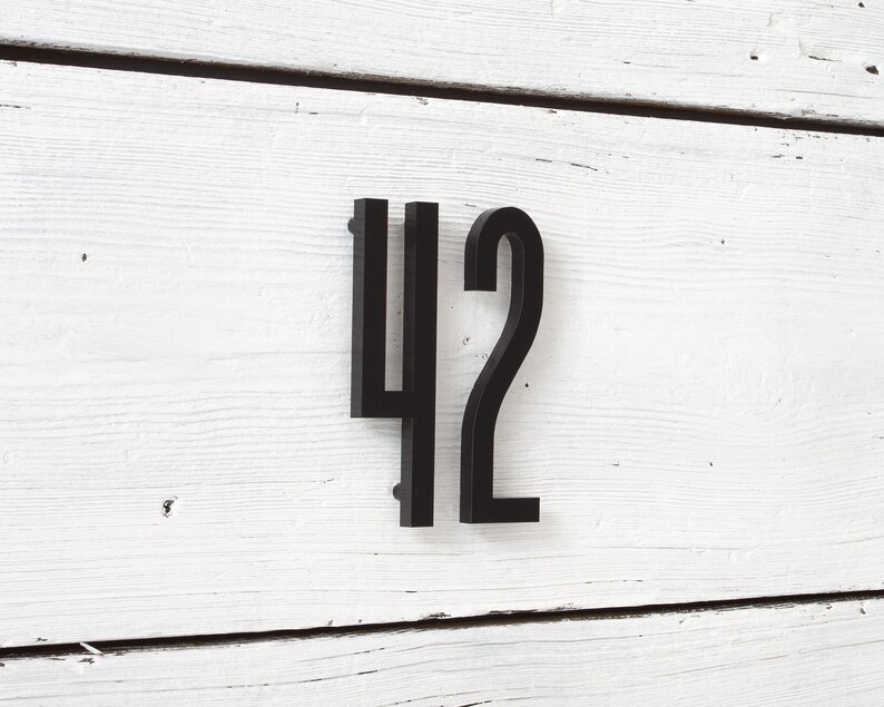 8 Inch Modern House Numbers Custom Address Sign Horizontal - Etsy
