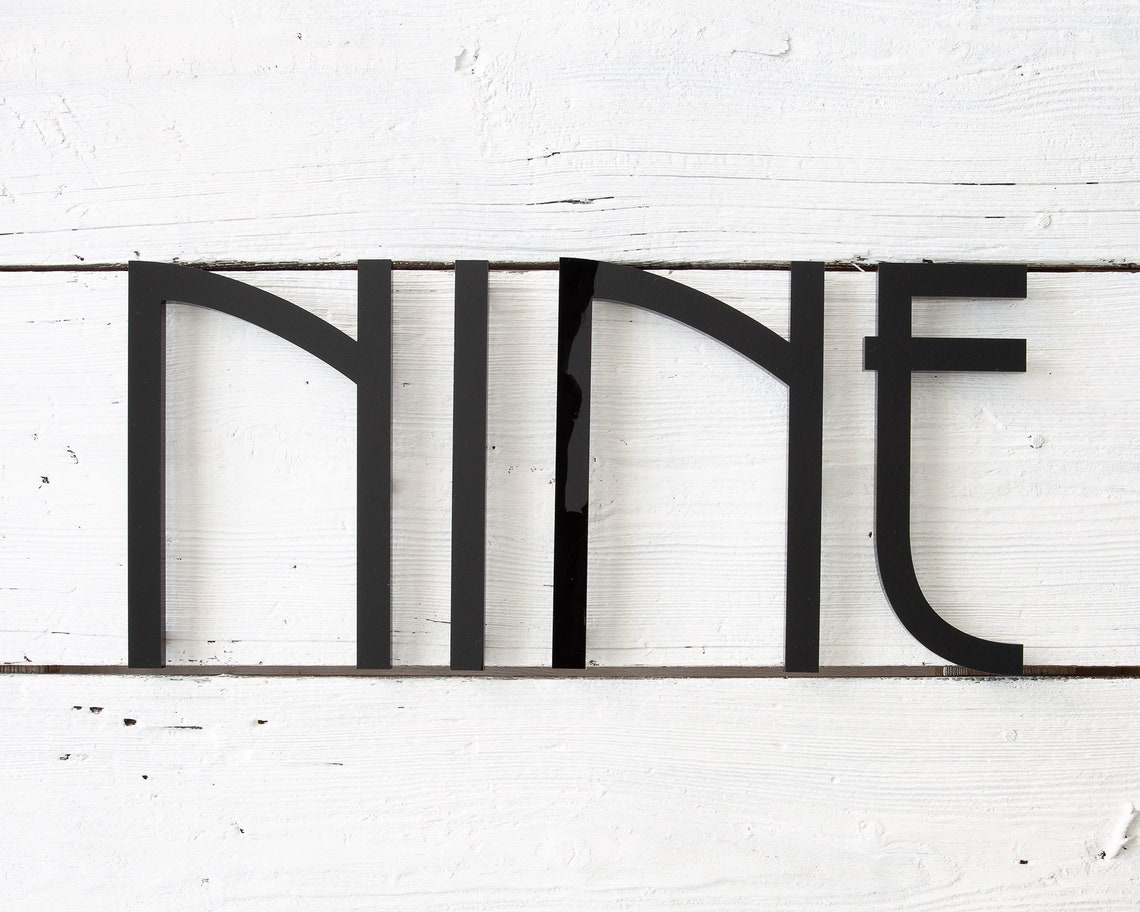 10 Inch Modern House Numbers Address Numbers Architectural - Etsy