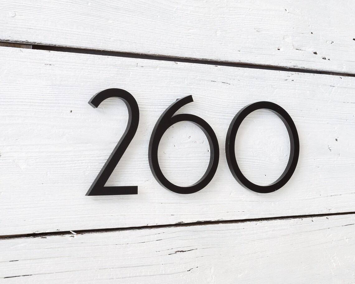 10 Inch Modern House Numbers Address Numbers Architectural - Etsy