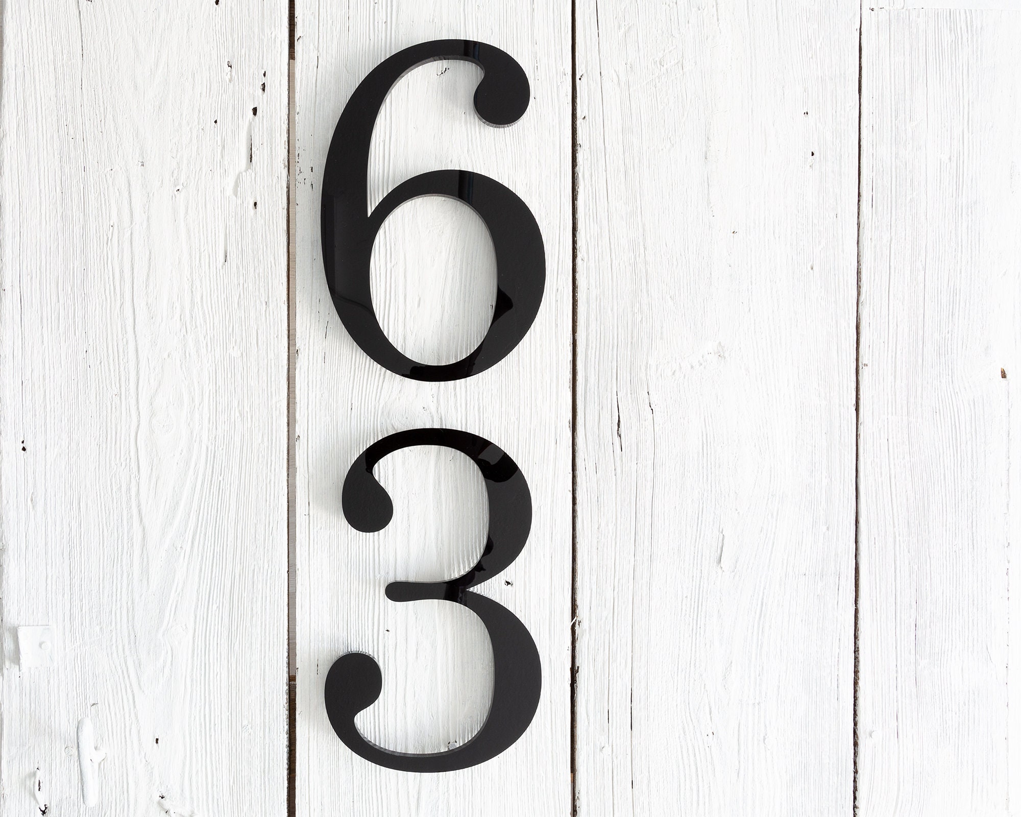 House Numbers 12 Inch Modern Address Sign Black Address - Etsy