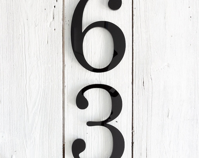 12 Inch Modern House Numbers - Contemporary Minimalist Address Sign ...