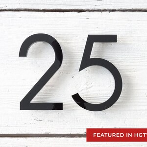 6 Inch Modern House Numbers Architectural Building Farmhouse - Etsy