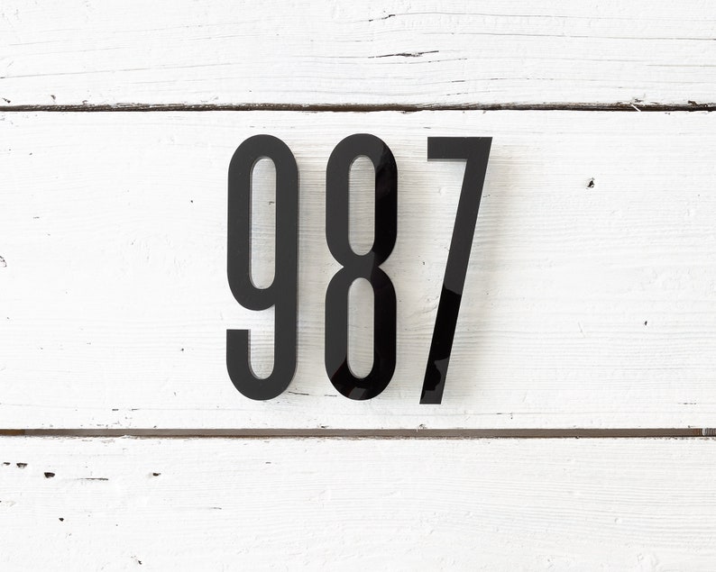 8 Inch Modern House Numbers Custom Address Sign Horizontal - Etsy