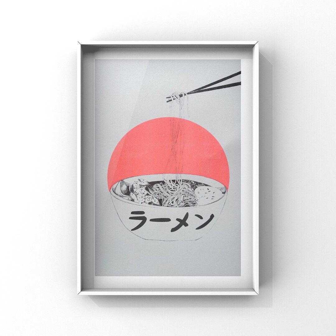 Ramen - Poster, Screenprint, Print, A3, Art Print, Risography, Riso ...