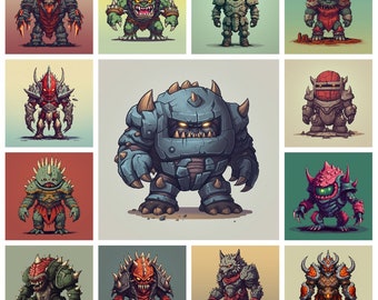 1000+ Pcs. Monsters, Game Characters, Digital Art - Etsy
