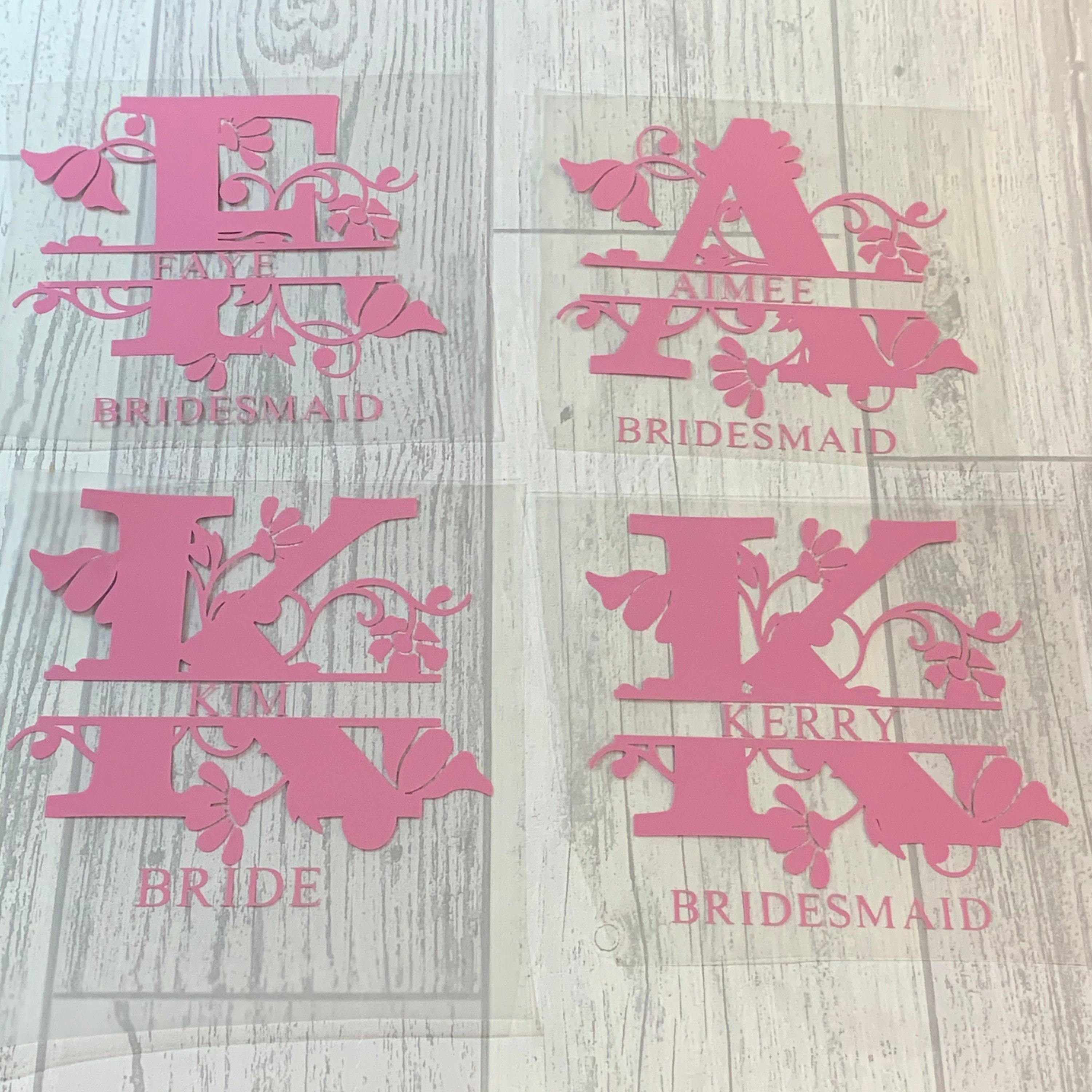 Split Monochrome Letter HTV Iron on Vinyl Letters Wedding Name | Etsy UK