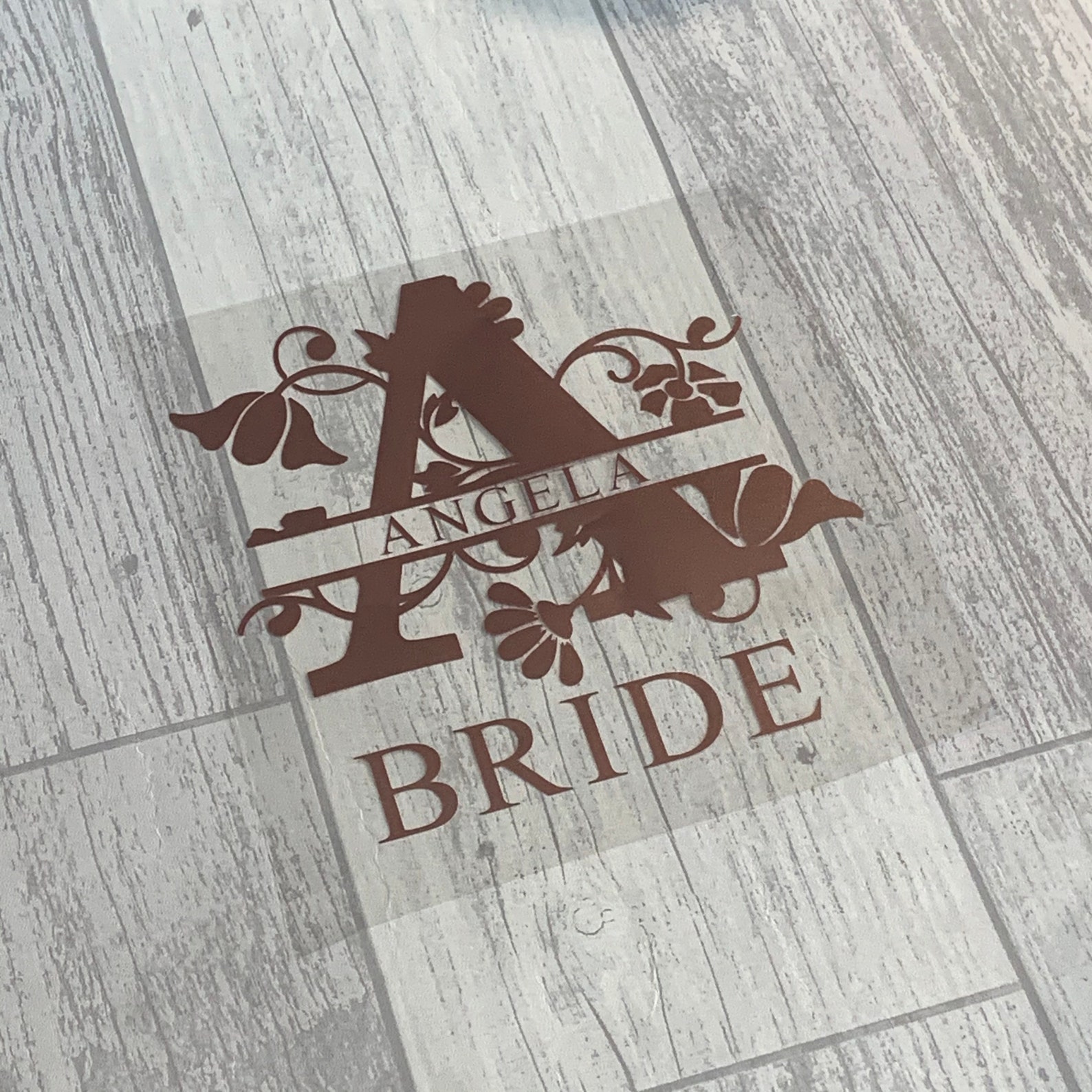 Split Monochrome Letter HTV Iron on Vinyl Letters Wedding Name | Etsy UK