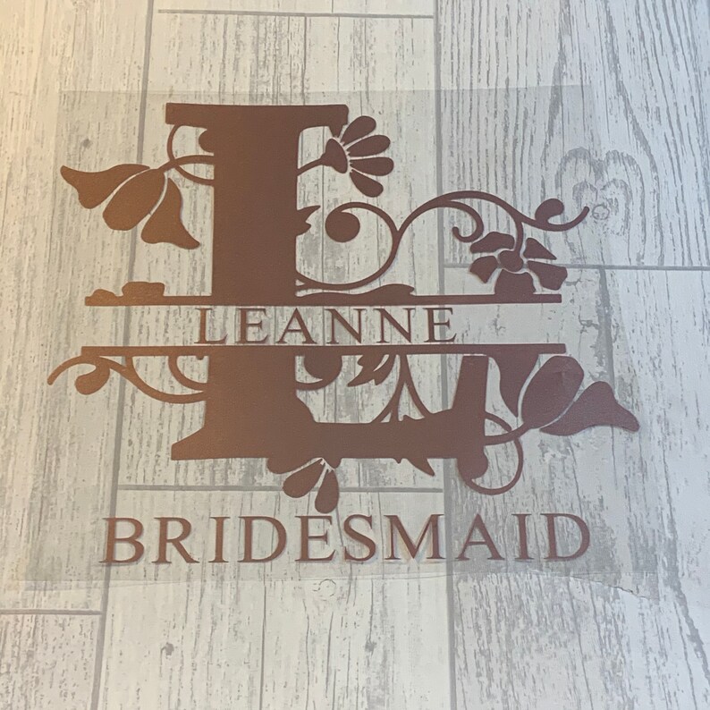 Split Monochrome Letter HTV Iron on Vinyl Letters Wedding Name | Etsy UK