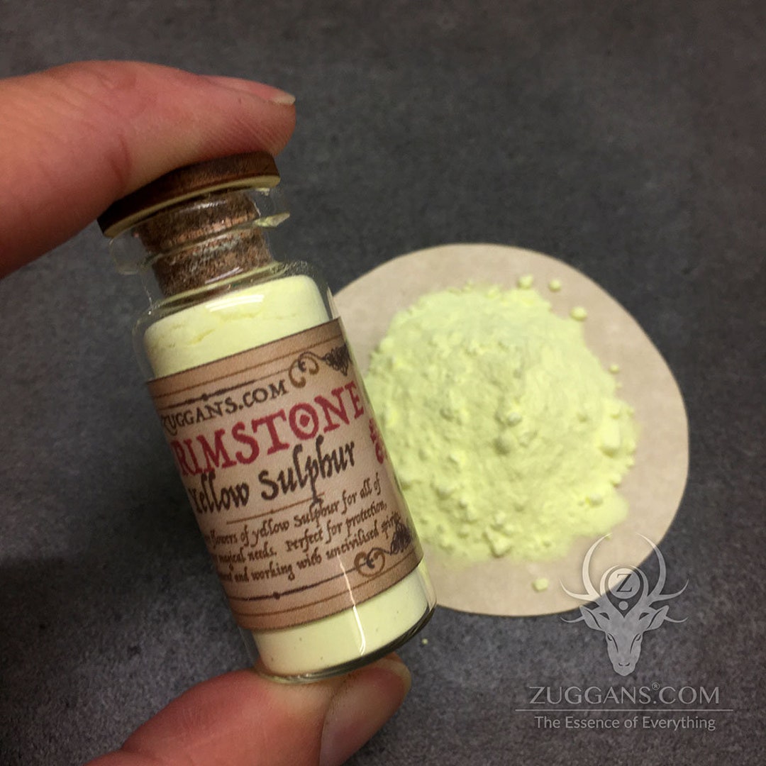 Brimstone Pure Yellow Sulphur Powder Zuggans Wicca - Etsy Canada