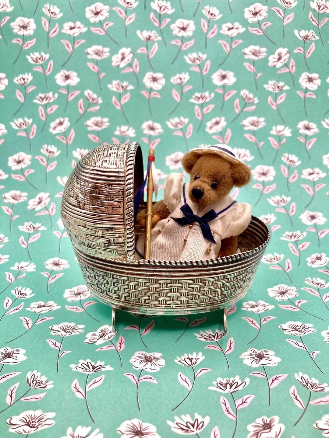 Antique 1900's Miniature Silver Rocker Cradle ~ Sterling Silver ...