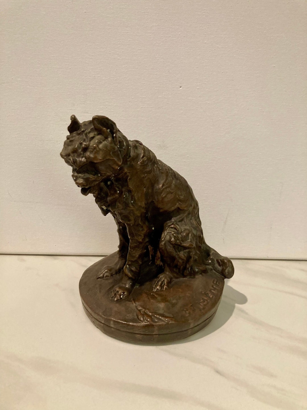 Pierre-jules MENE 1810-1879 Seated Griffin Bronzed Plaster Reproduction ...