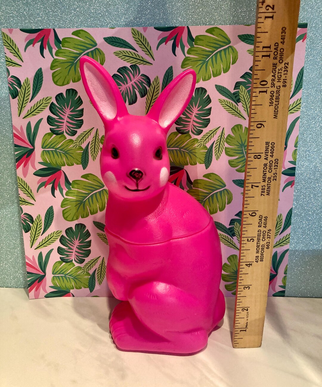 Vintage Easter Bunny Candy Container 1970s Peoria Plastics Fill N ...