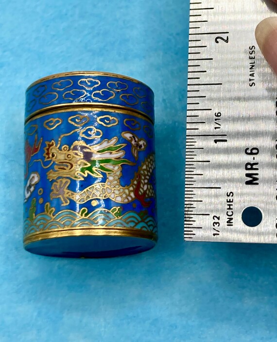 Rare Vtg/Antique Chinese Cloisonne Dragon Enamel Box,… - Gem